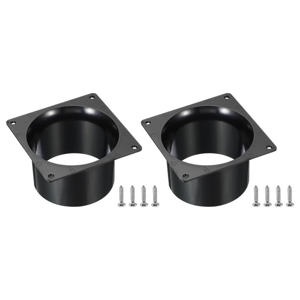 Uxcell 4" Duct Connector Flange Dryer Vent Wall Plate Square to Round ...
