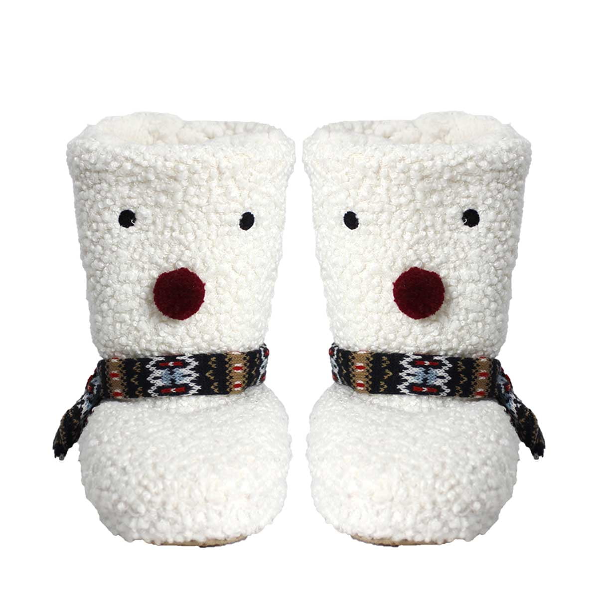 Women's Slipper Boots Snowman Non-Skid Fuzzy With Smart Phone Pocket ...