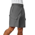 Cargo Shorts for Men with Multi-Pockets Straight Wide Leg Classic Solid ...
