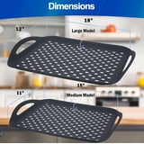 Non Slip Serving Tray With Handles - Rubber Silicone Grip Anti Spill ...