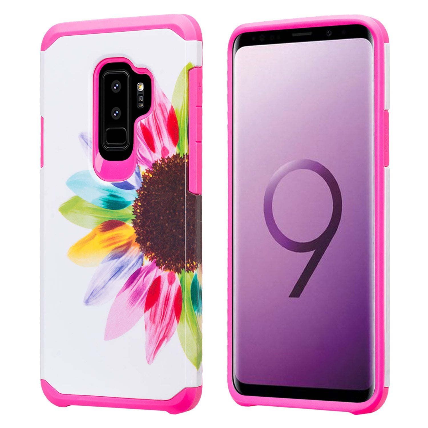 For Samsung Galaxy S9 Case, SM-G960 Slim [Dual Layer] Hybrid Shock ...