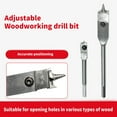 Expandable Flat Wood Drill Bit Set, Adjustable Spade Cutter for ...