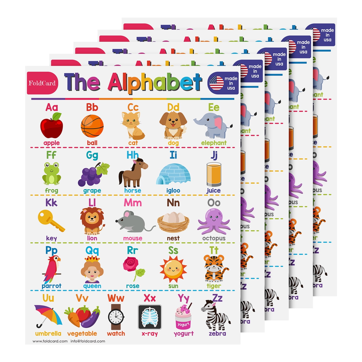 Alphabet Chart for Preschool to Grade 1 Kids – Bright and Colorful ...