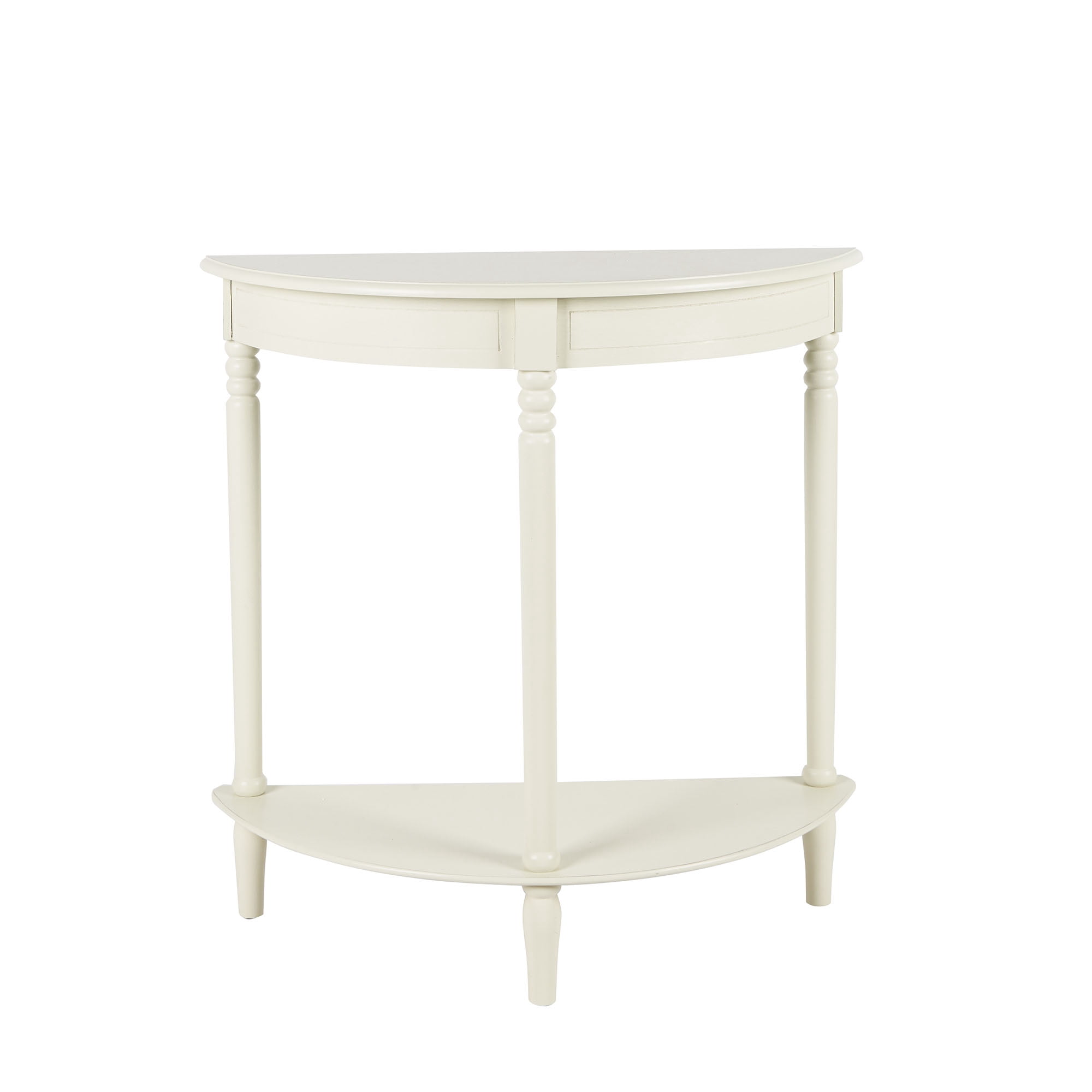 Buy Simplify Half Round Wood Accent Table, Painted Antique White Finish ...