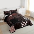 Homewish Leopard Print 3-Piece Full Size Comforter Sets for Teesn ...