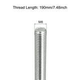 Uxcell Fully Threaded Rod M8 x 190mm 1.25mm Thread Pitch 304 Stainless ...