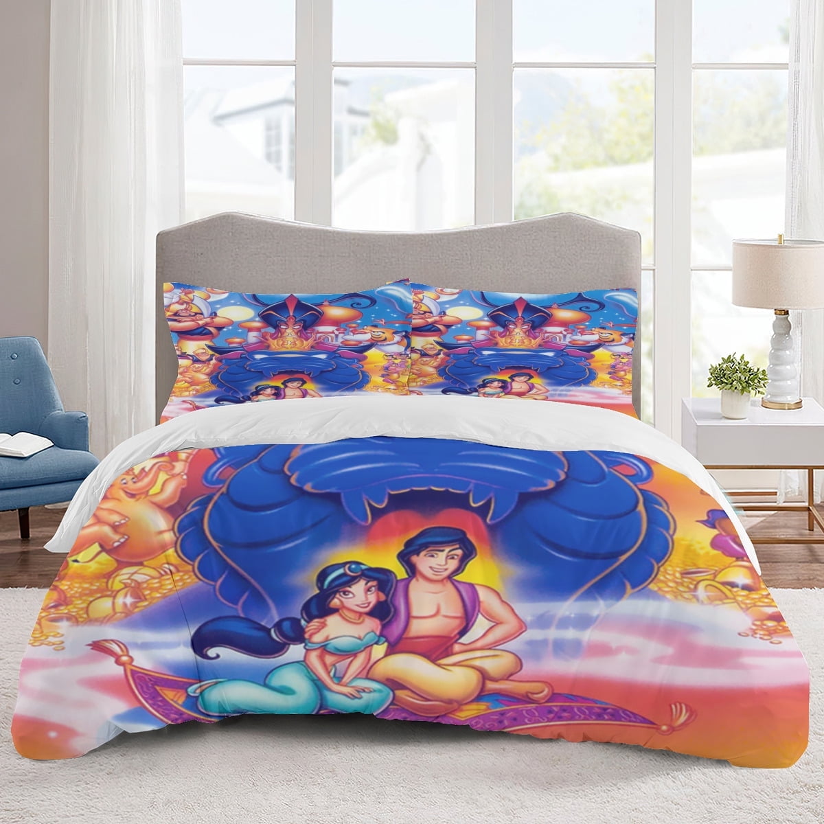 Sleeping Beauty Bedding Sets Cartoon Duvet Cover Lightweight 3 Piece ...