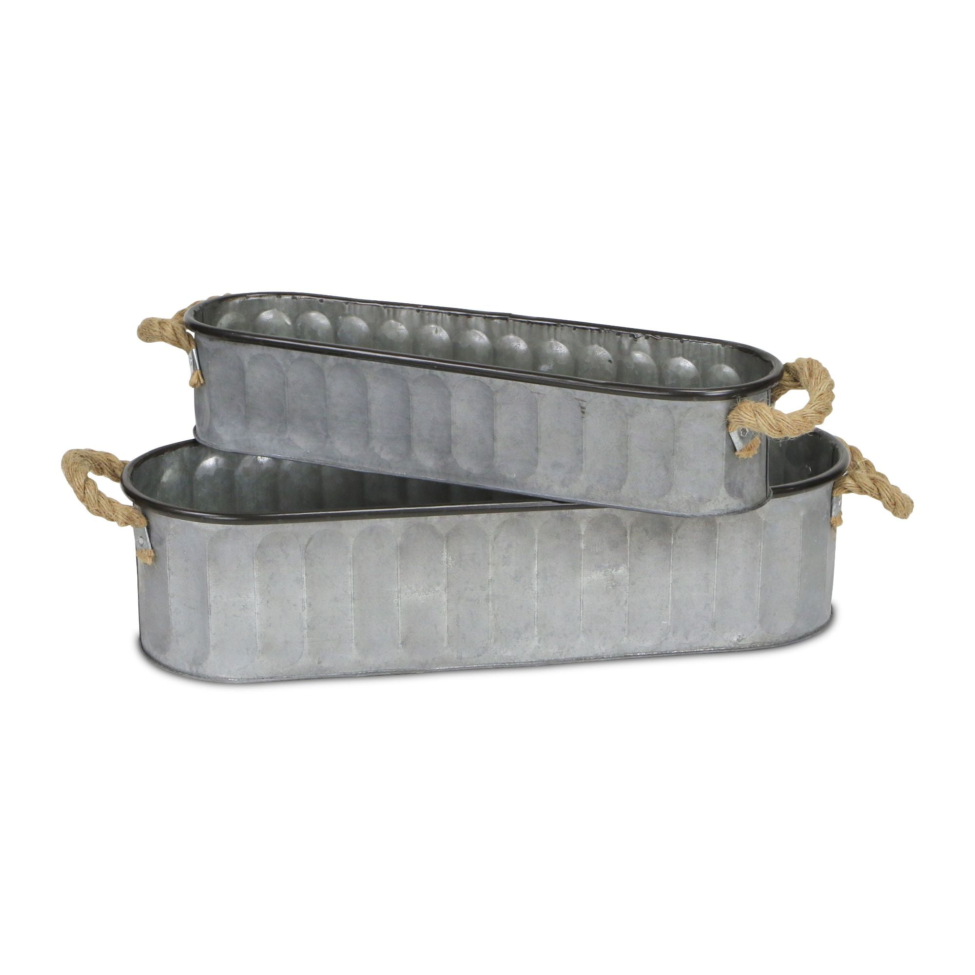 Large Galvanized Containers