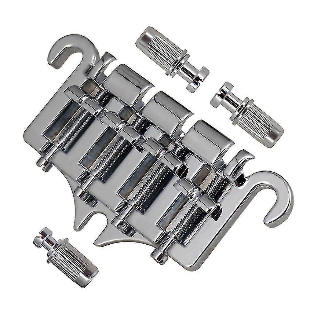 3 Point 4 String Bass Bridge Tailpiece Zinc Alloy Bridges With Saddle ...