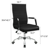 Furmax Mid-Back PU Leather Executive Office Chair, Ergonomic Lumbar ...