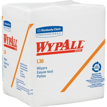 Wypall L30 DRC Towels (05812), Strong and Soft Wipes, White, 12 Packs ...
