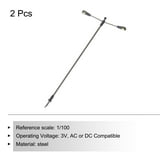 Model Railway Train Lamp Post White 1/100 Scale 11cm 4.33inch 3V 2Pack ...