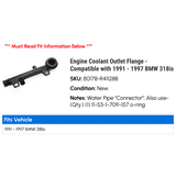 Engine Coolant Outlet Flange - Compatible with 1991 - 1997 BMW 318is ...