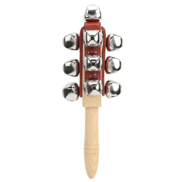 Jingles Bells,Sleigh Bell Stick Wooden Jingles Bells Stick Handheld ...