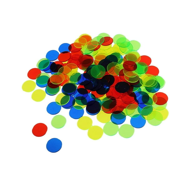 kurtrusly 500 Pieces Translucent Bingo Chip 3/4 Inch for Bingo Game ...