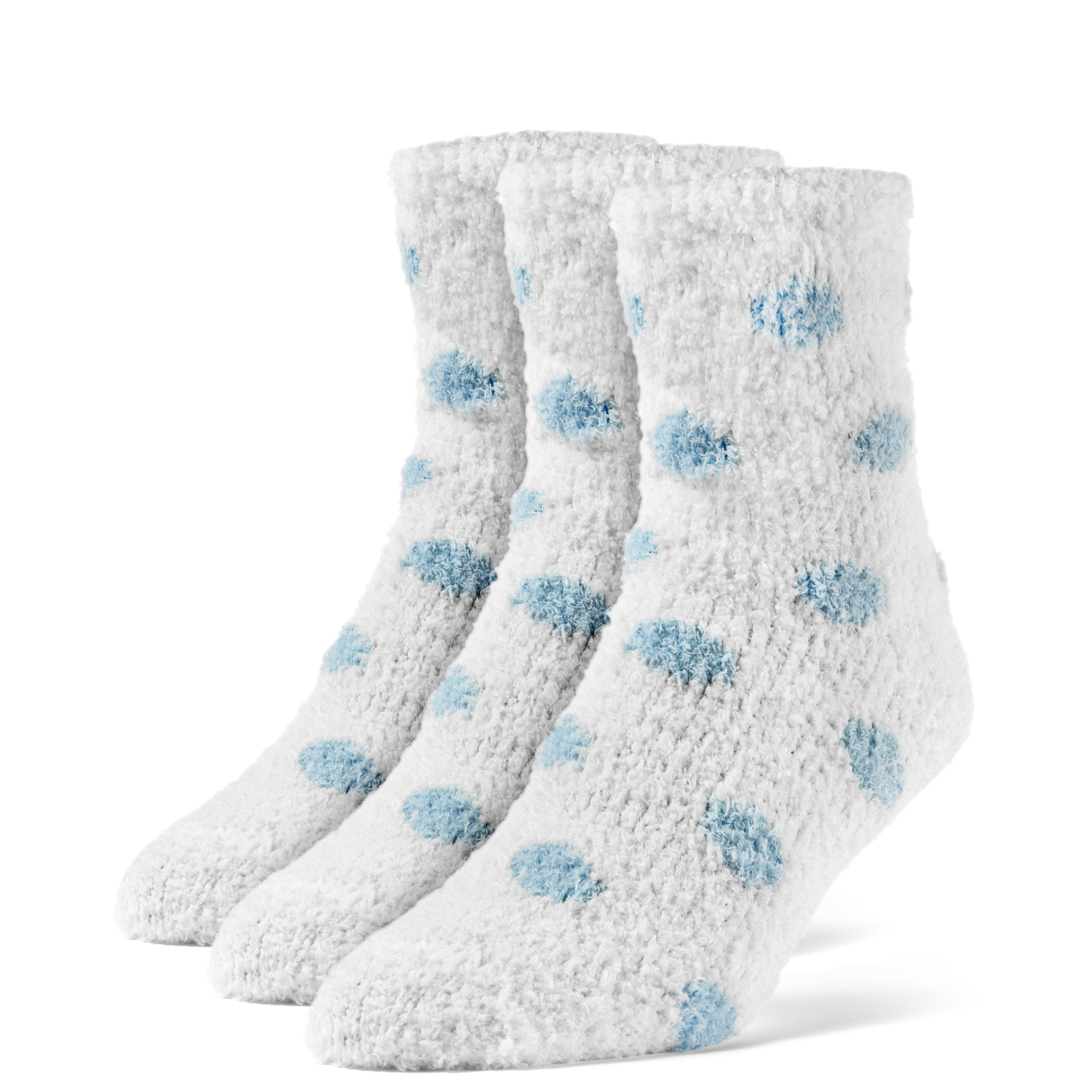 Galiva Women's Dotted Fuzzy Quarter Cozy Socks - 3 Pairs - Walmart.com
