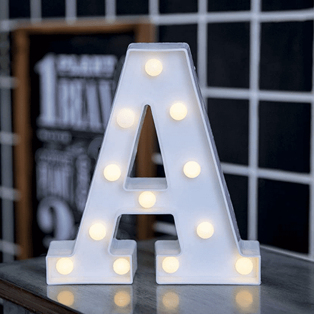 Letras Luminosas Led /22cm / Lampara Decorativa / Abecedario / LETRA A ...