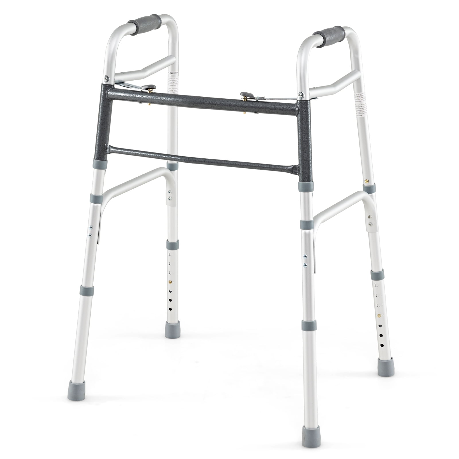 Click here for Gymax 2-Button Folding Walker Lightweight Aluminum... prices