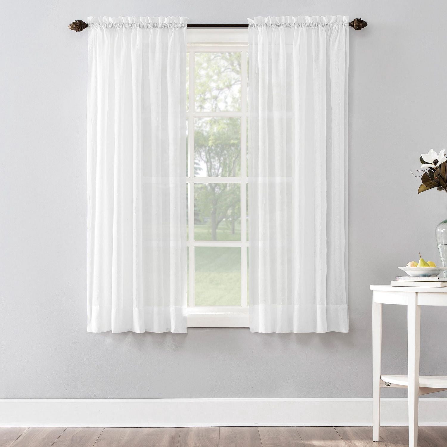 Click here for Mainstays Crushed Voile Window Curtains Panel Pair... prices