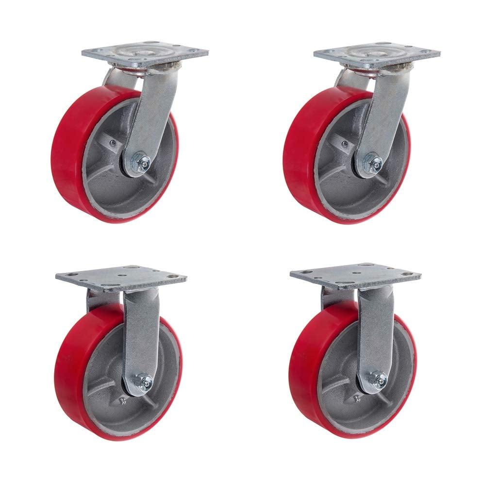 SY America Polyurethane Steel Heavy Duty Swivel Casters - Industrial ...