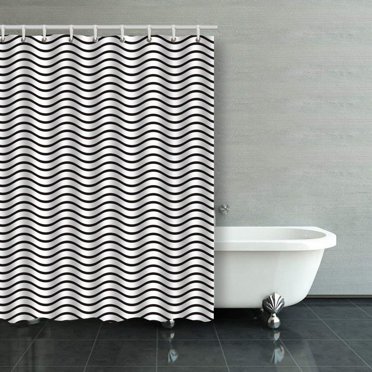 ARTJIA Modern Arrow Fletching Pattern Mustard Yellow Bathroom Shower ...