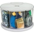 deflecto Six Canister Carousel Organizer, Plastic, 11 1/8 x 11 1/8 ...