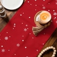Christmas Red Table Runner 72 Inches, Xmas Snowman Pine Tree Cardinal ...
