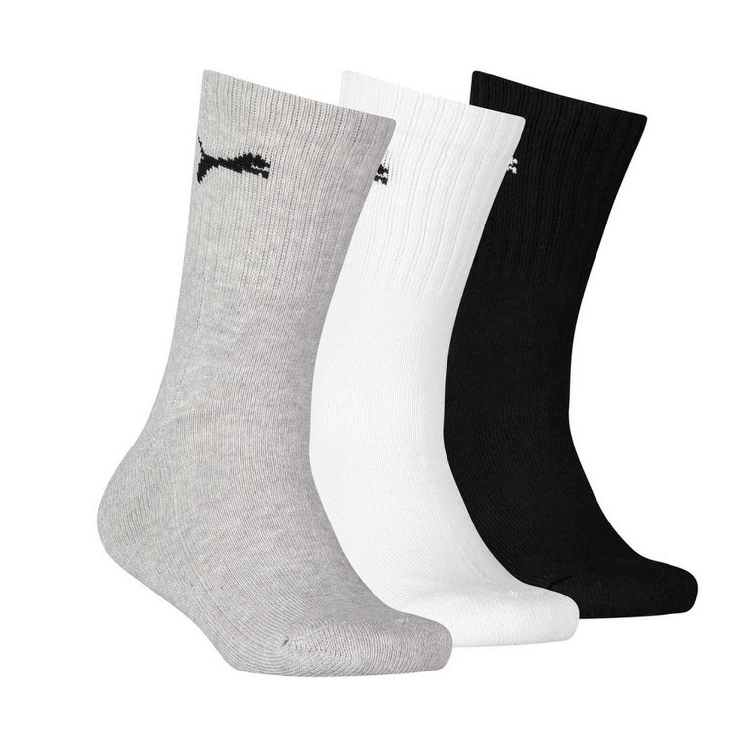 Click here for Puma Boys/Girls Logo Crew Socks (Pack Of 3) 13 Lit... prices