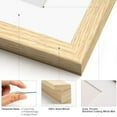 11x14 Picture Frame with Mat for 8x10, Solid Oak Wood 11x14 Frame with ...