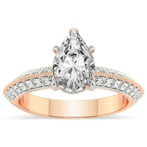 Emerald Shape 4 Carat IGI Certified Lab Grown Diamond Ring | 14K Yellow ...