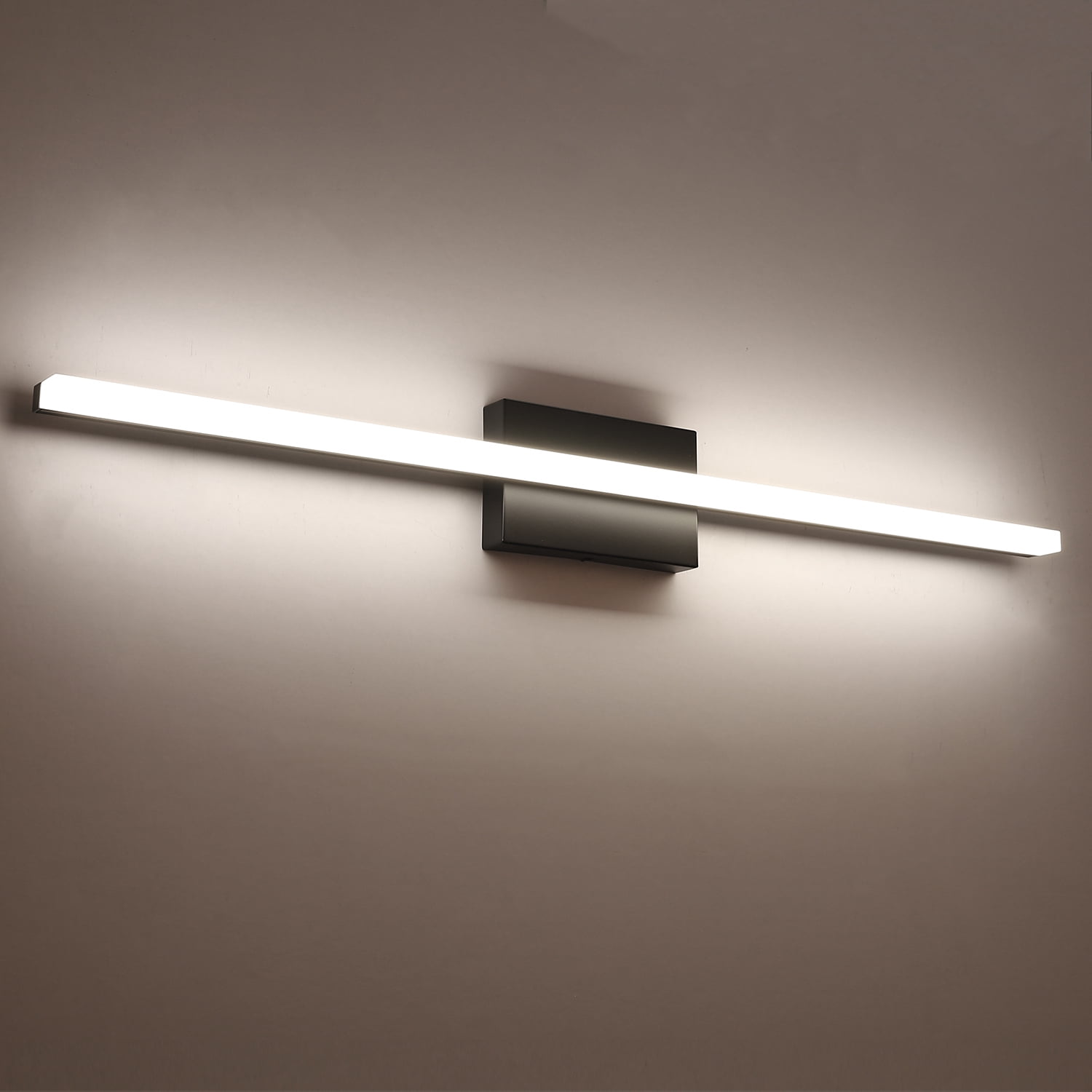 Combuh LED Bathroom Light Fixtures, 36 Inch Black Vanity Lights, 20W ...