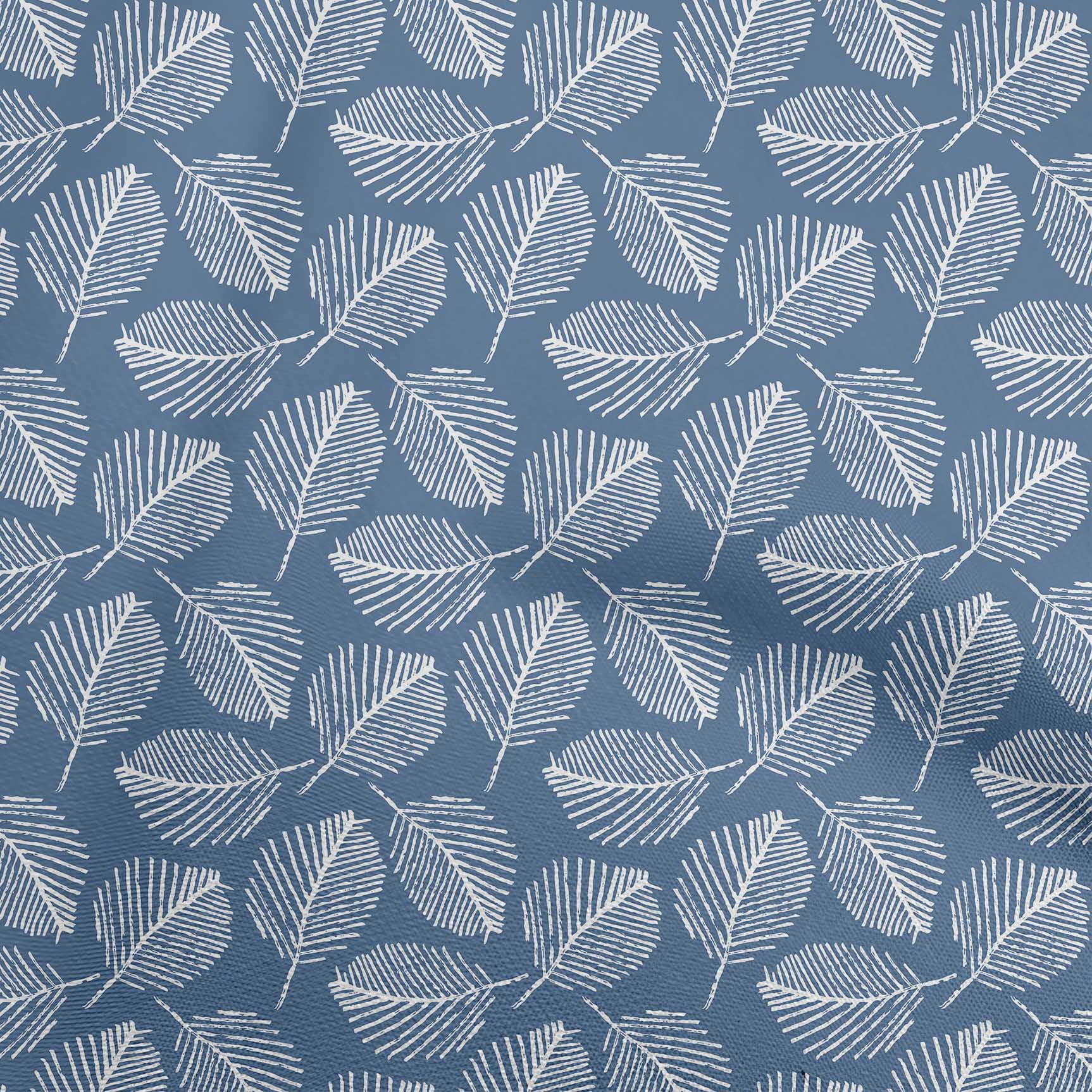 oneOone Silk Tabby Teal Blue Fabric Block Sewing Material Print Fabric ...