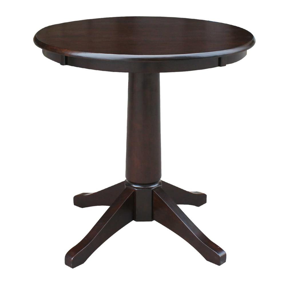 30" Round Pedestal Dining Table - Mocha - Walmart.com - Walmart.com