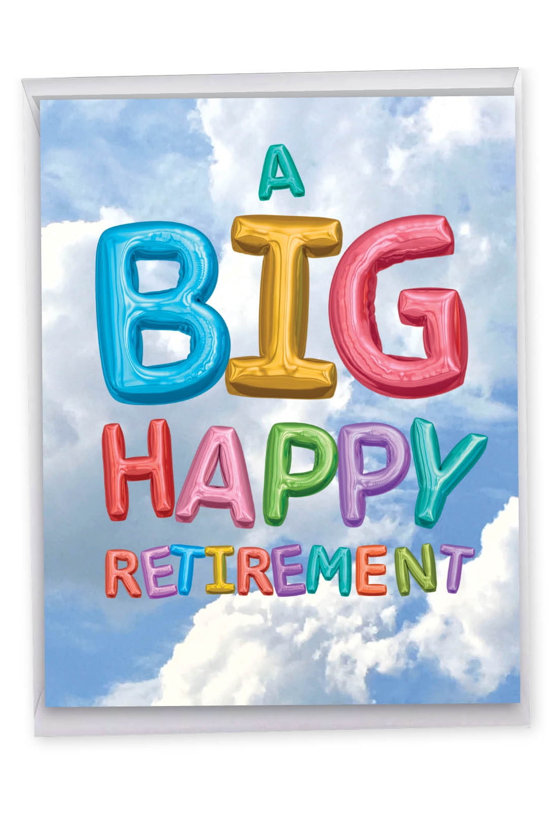 1 Big Retirement Card with Envelope (8.5 x 11 Inch) - Inflated Messages ...