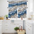 Abstract Water Ripple Kitchen Curtains Valance and Tier Set Modern ...