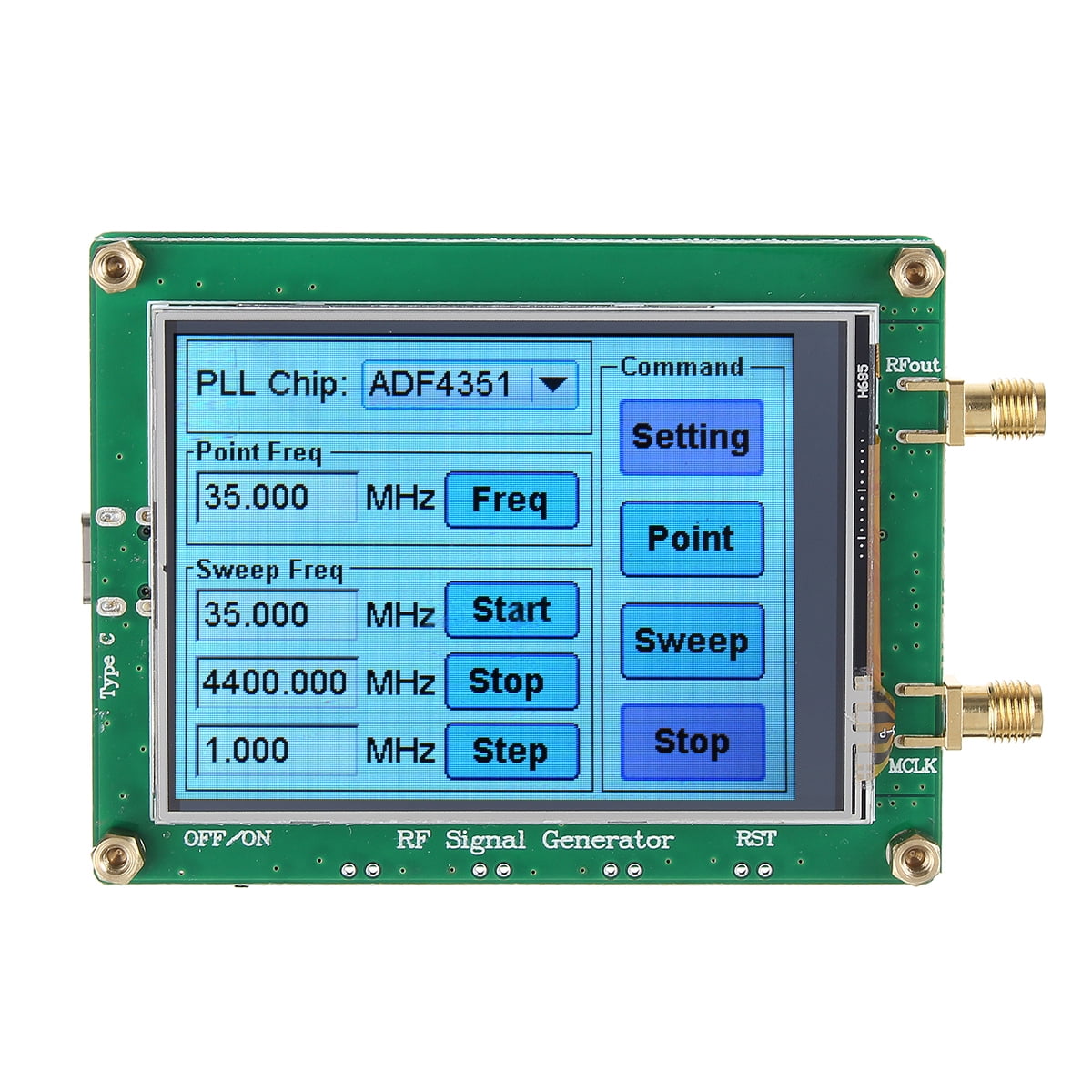 Test, Measurement & Inspection ADF4351 35M-4.4G RF Signal Generator PLL ...