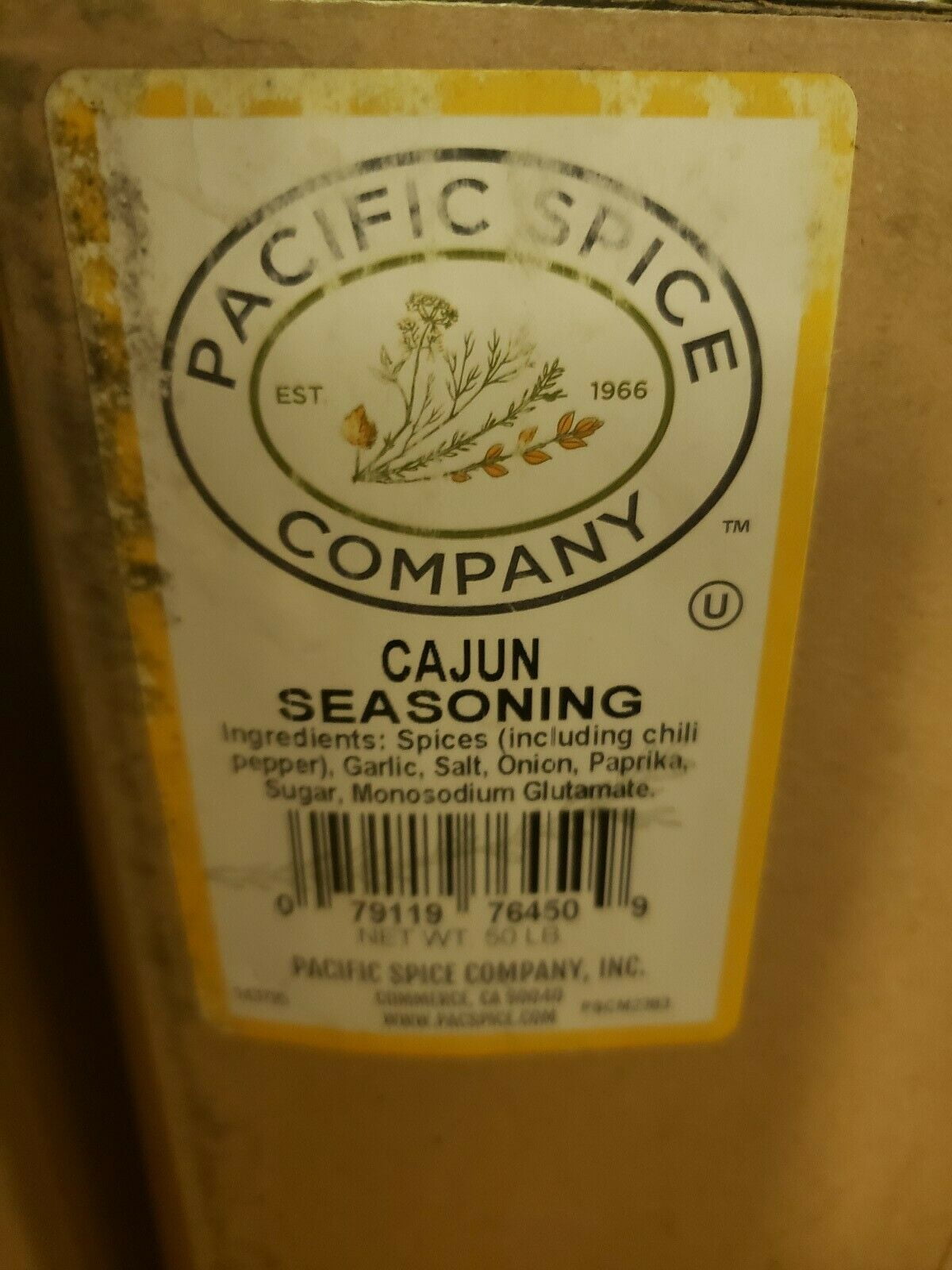 PACIFIC SPICE COMPANY CAJUN SEASONING 50 LB BAG (SEE BELOW FOR ...