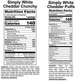 Simply Variety Pack, Cheetos White Cheddar Puffs & Crunchy, 0.875 oz ...