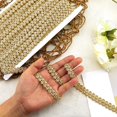 20 Yards Metallic Braid Lace Trim 12mm Handmade Goldenrod Centipede ...