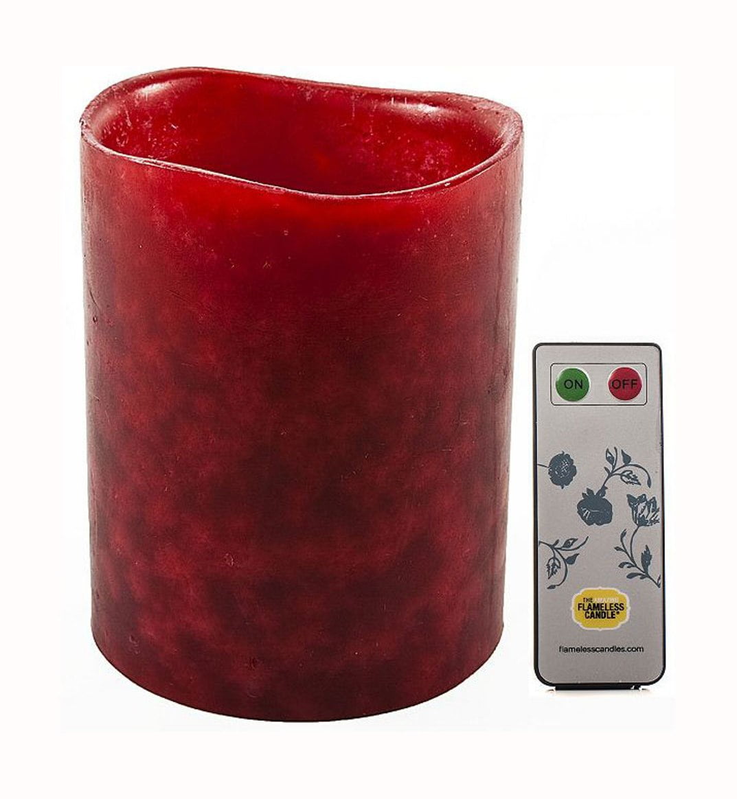 The Amazing Flameless Cranberry Scented Real Wax Red Candle Timer 3''x4 ...