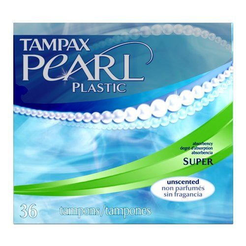 Tampax Pearl With Plastic Super Absorbency Tampons Applicator ...