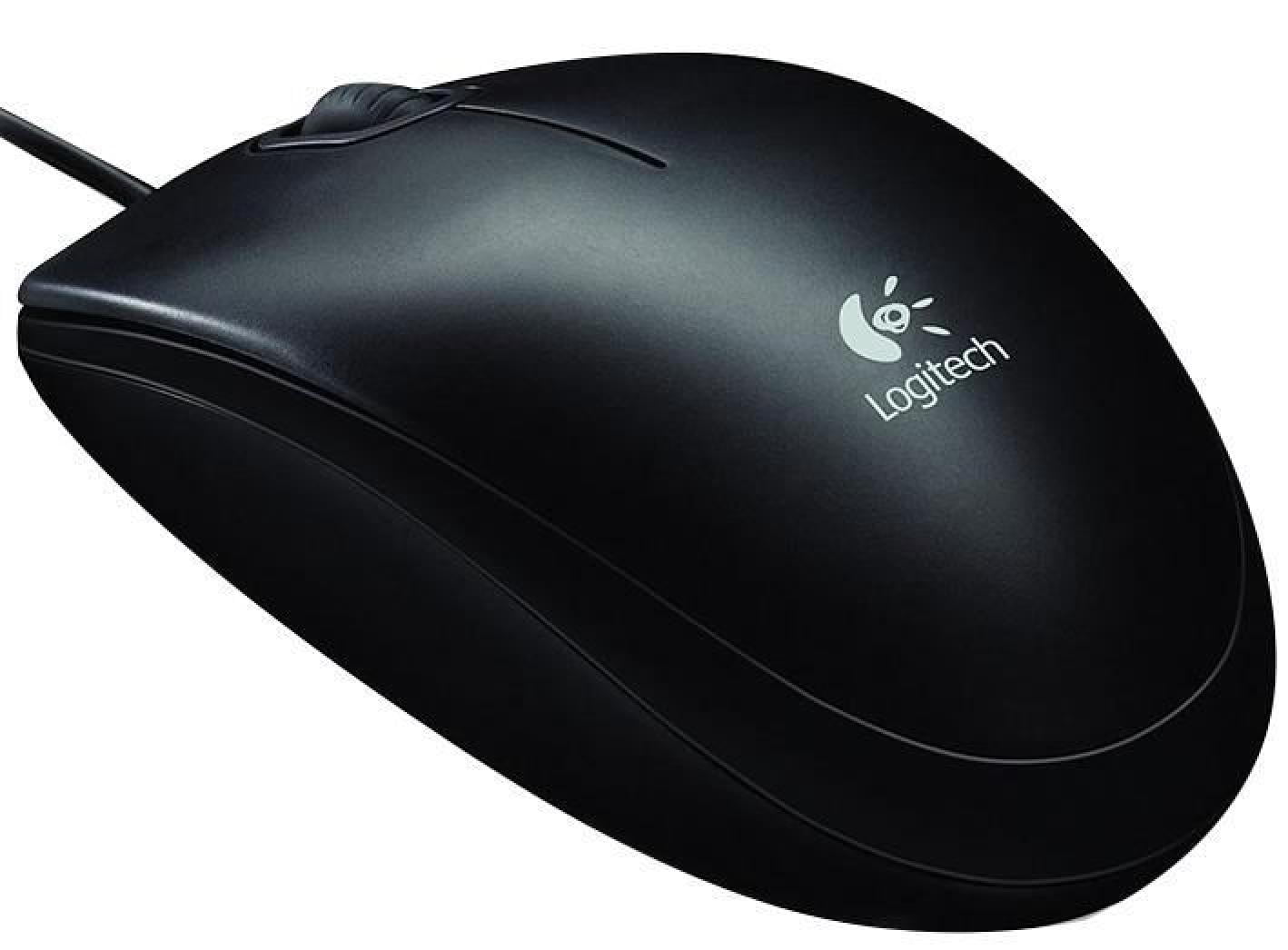 LOGITECH - B100 USB Optical Mouse, Black - Walmart.com