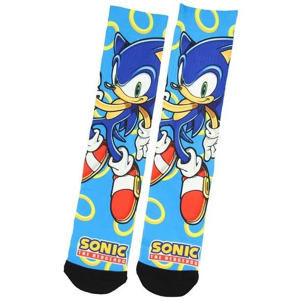 Bioworld - Sonic The Hedgehog Character Gold Rings Sublimated Crew ...