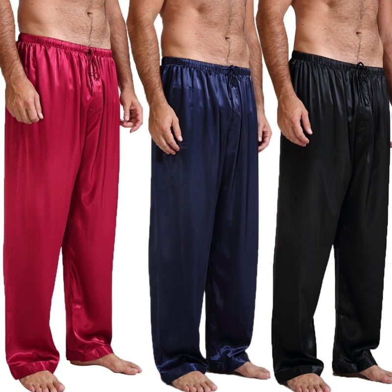 Hot Sale Silk Satin Pajamas Men Pyjamas Pants Sleep Bottoms Nightwear
