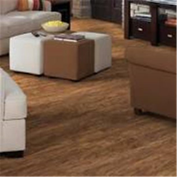 LVP 266254 6 x 48 in. 12 mil Glue Down Luxury Vinyl Tile, Rustic Walnut ...