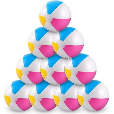 Bright Beach 14" Beach Balls - Party Favors - 12 Pieces - Walmart.com