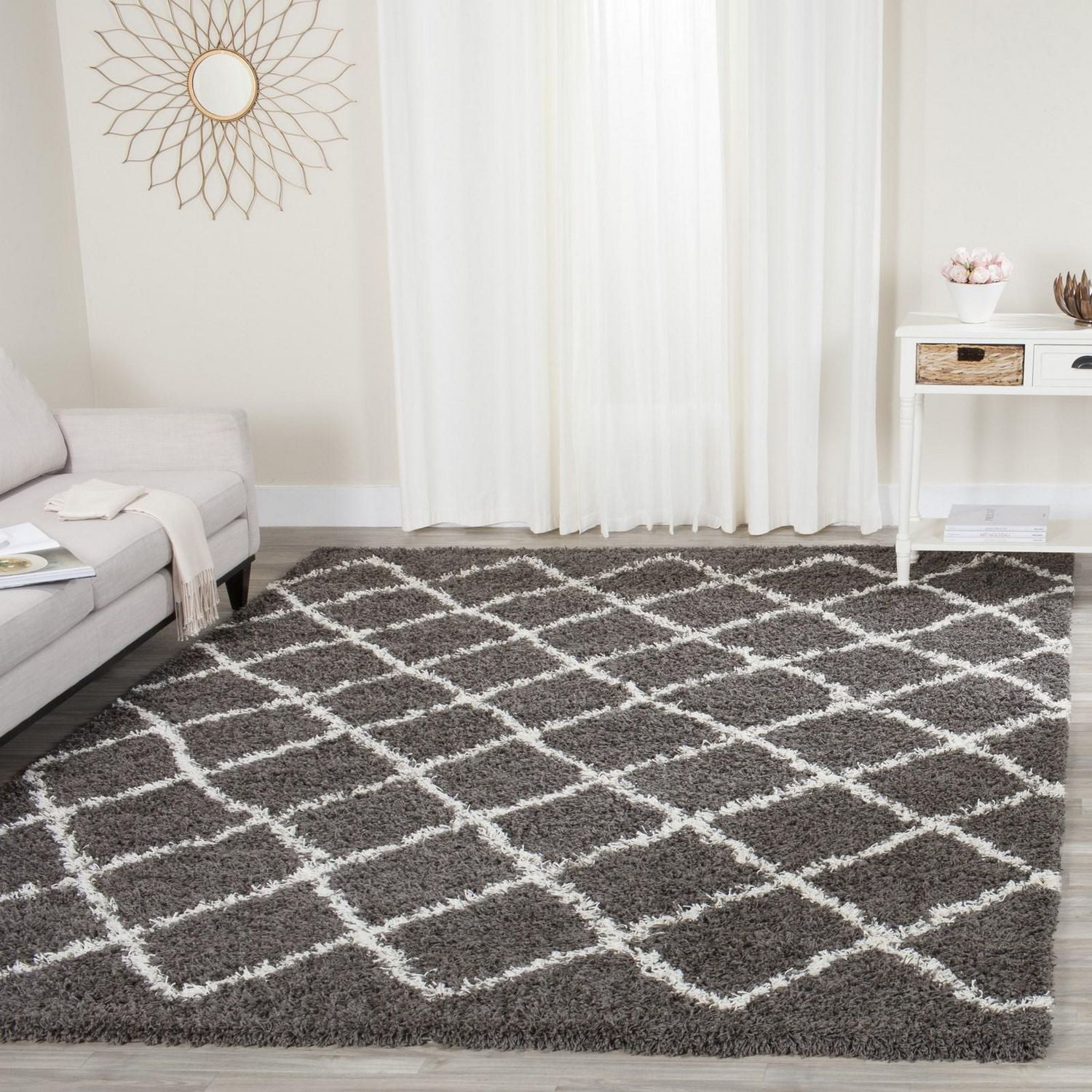 Click here for Safavieh Layla Geometric Plush Shag Area Rug 8 Ft.... prices
