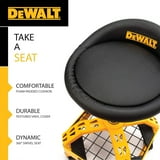 DEWALT, Adjustable Shop Stool, Heavy-Duty Rolling Chair with Storage ...