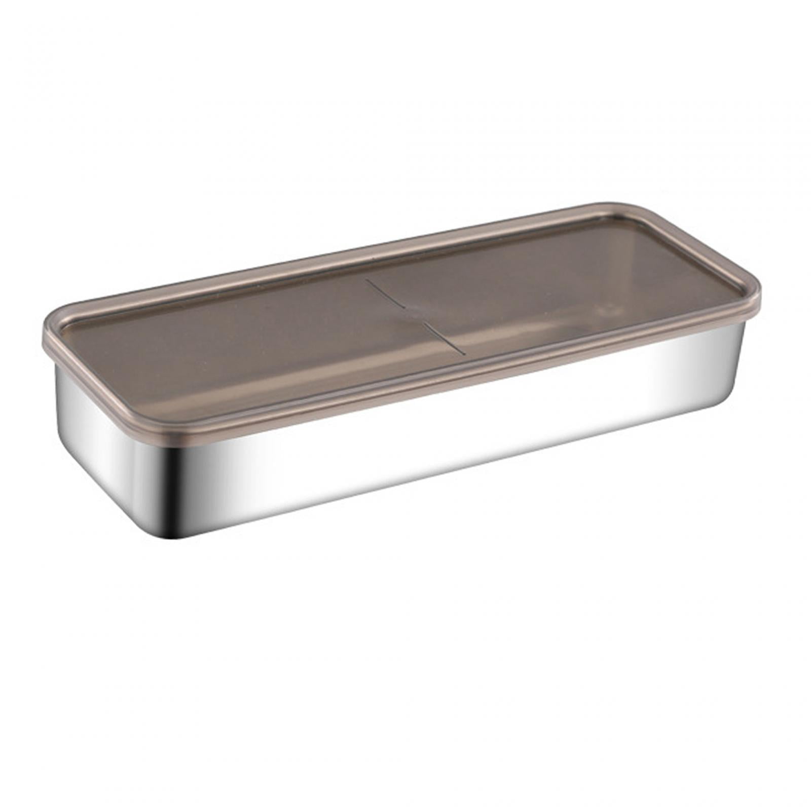 Stainless Steel Food Storage Container Rectangle Fridge Organizer ...