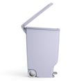 40L Slim Plastic Step Trash Can Plastic with Soft-Close Locking Lid ...